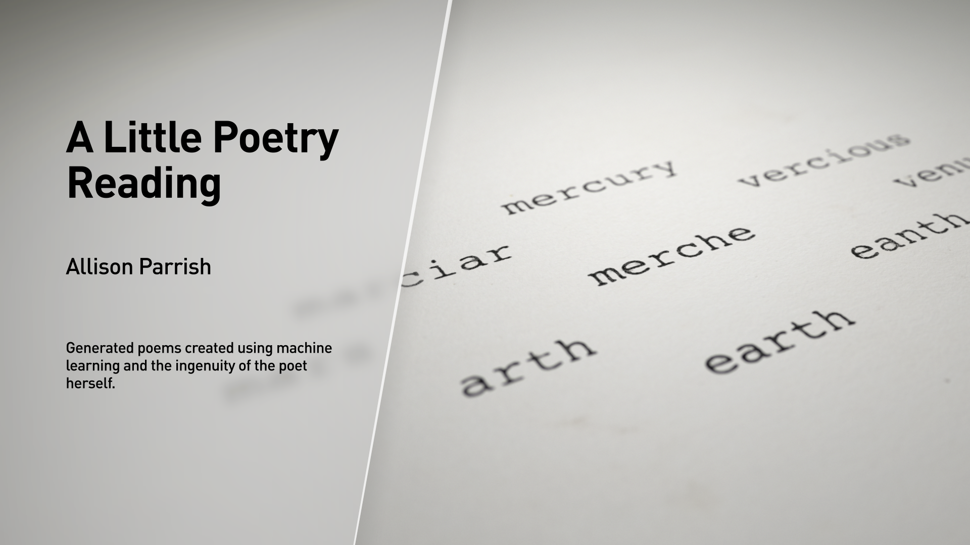 GTC 2021 AI 艺廊中的 AI 艺术家和诗人 Allison Parrish | NVIDIA